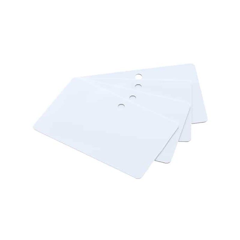 Pack of 100 white PVC printable cards - 5 mm punch | Sogedex
