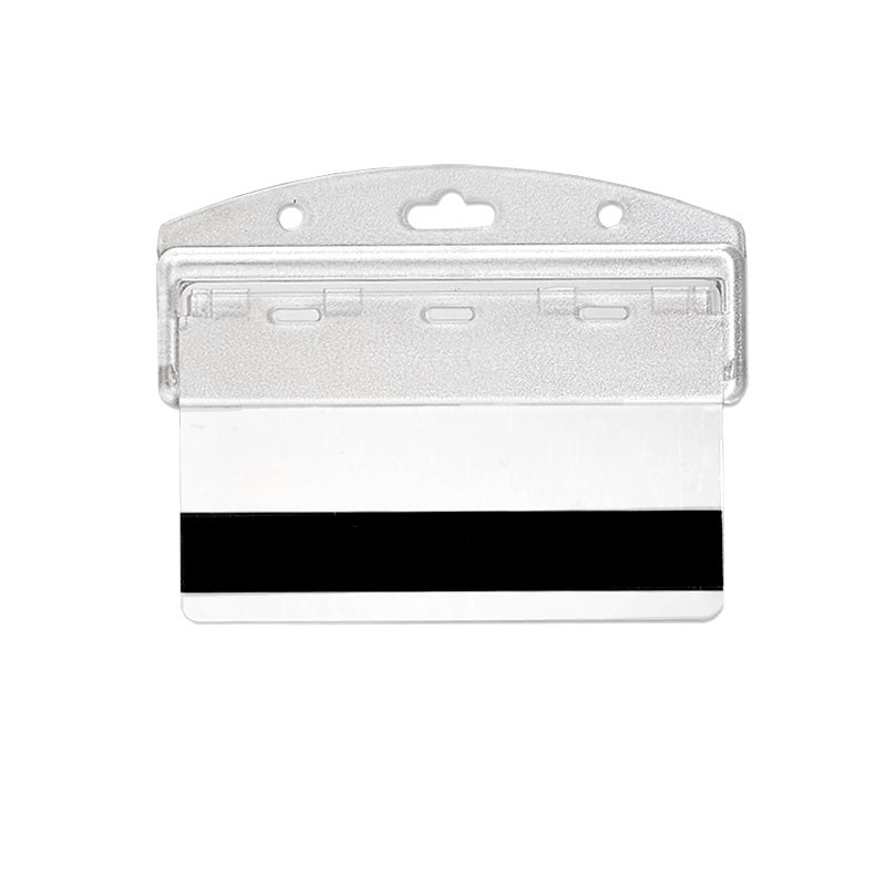 Half card holder for magnetic stripe badge | Sogedex