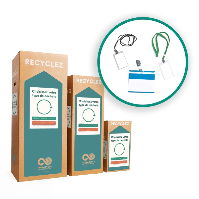Recycling box for badge holders and lanyards | Large size
