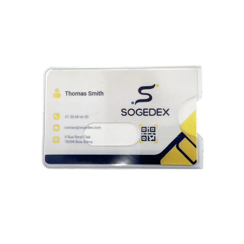 Recyclable PVC card holder, double-sided. Light & durable|Sogedex